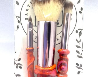 Makeup Brush Set, Set of 3 One of a Kind Whimsical Makeup Brushes - Etsy