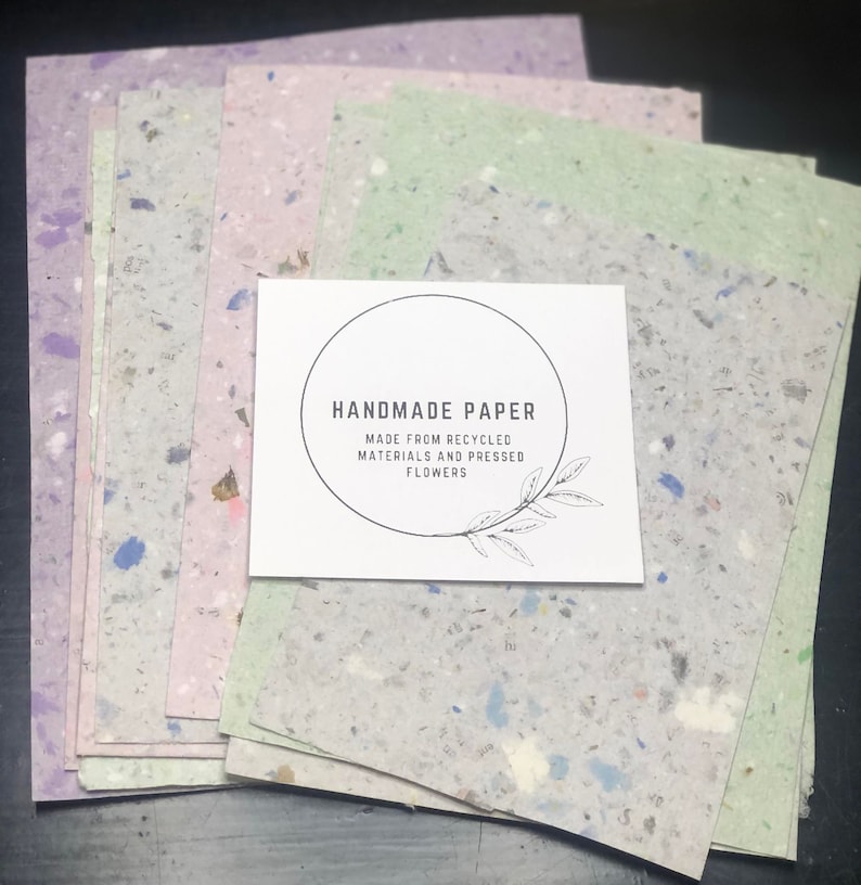 Handmade Paper Cut Edge 10 Sheets - Free Shipping, Recycled Paper ...