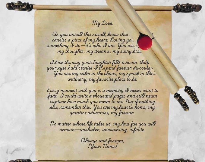 Hand-aged Parchment Scroll (personalization Available) - Etsy