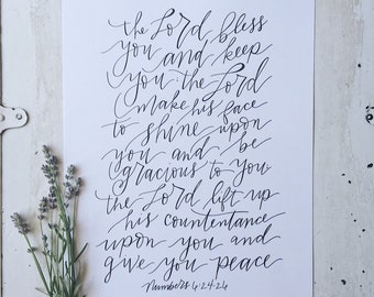 Calligraphy numbers | Etsy