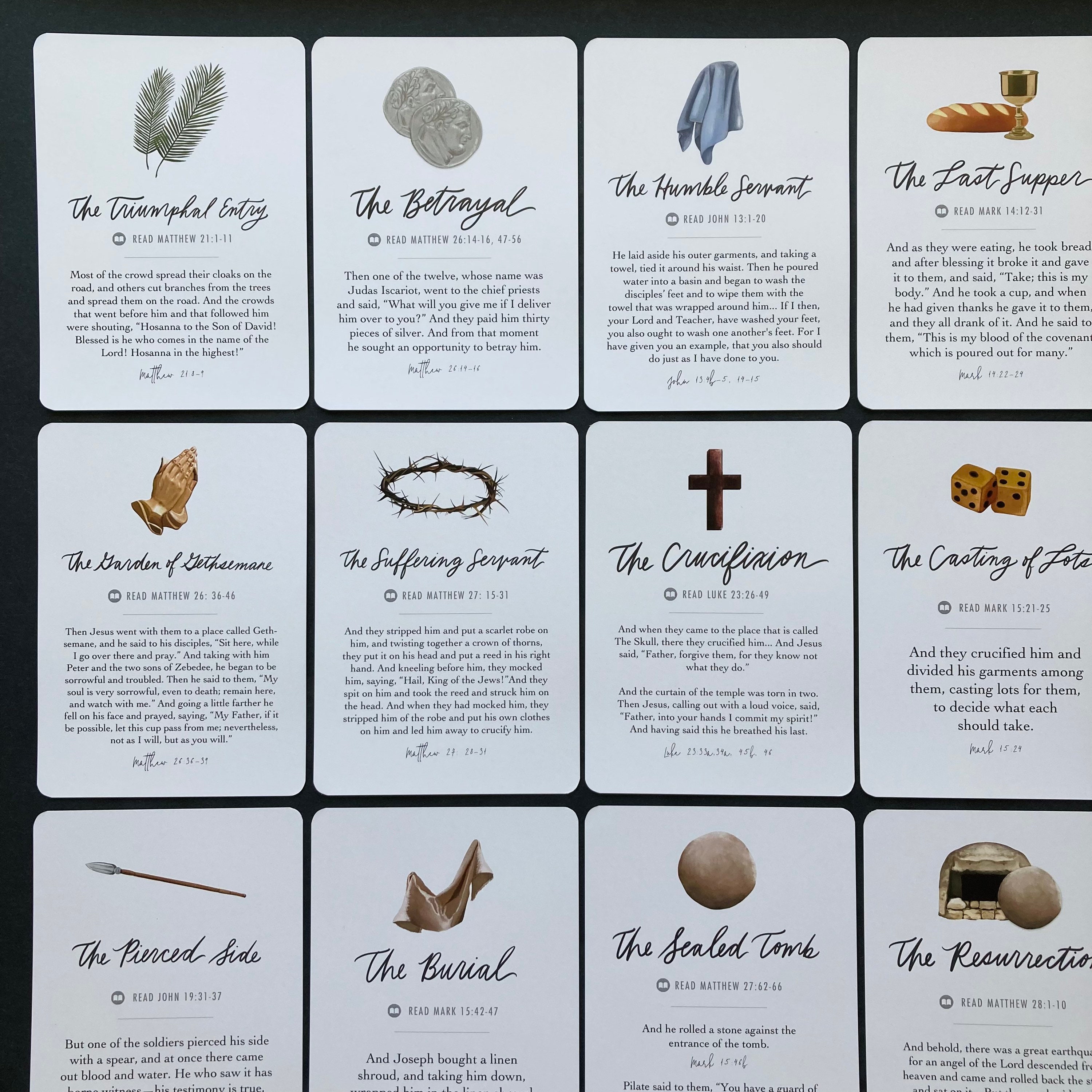 Resurrection Cards Easter Story Cards Easter Flash Cards | Etsy