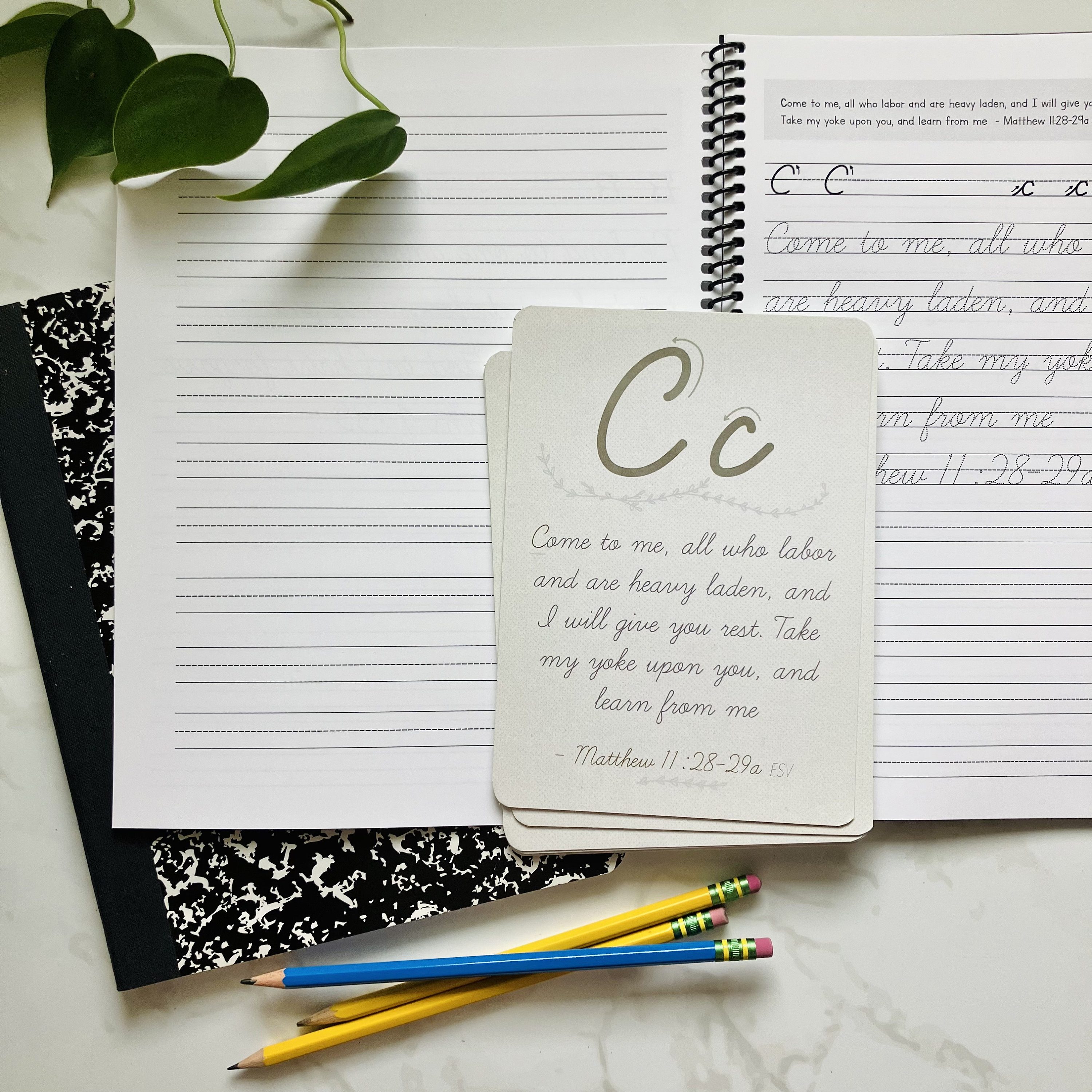 Cursive ABC Scripture Memorization Workbook, Penmanship Practice - Etsy