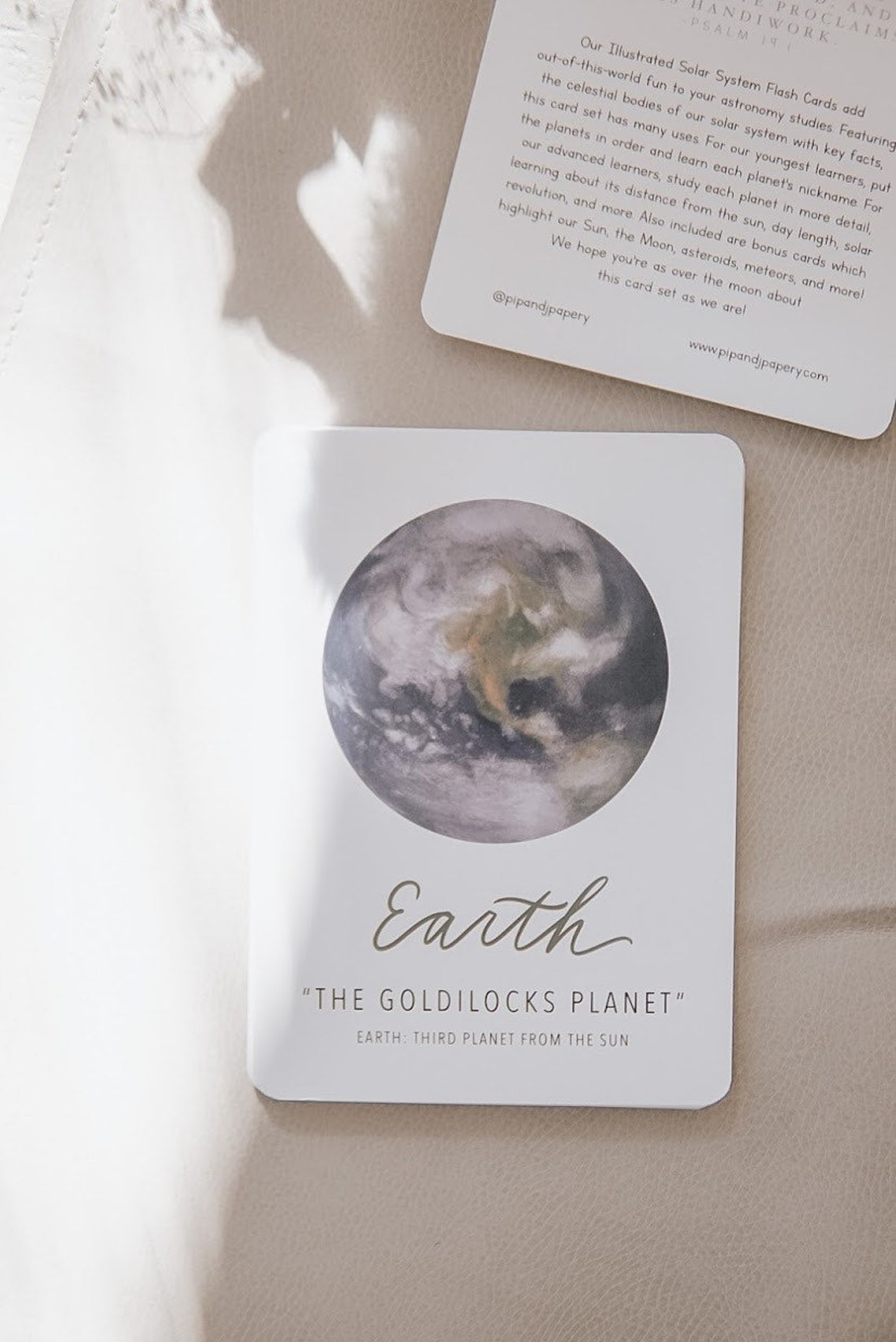 Illustrated Solar System Flash Cards Solar System Cards | Etsy