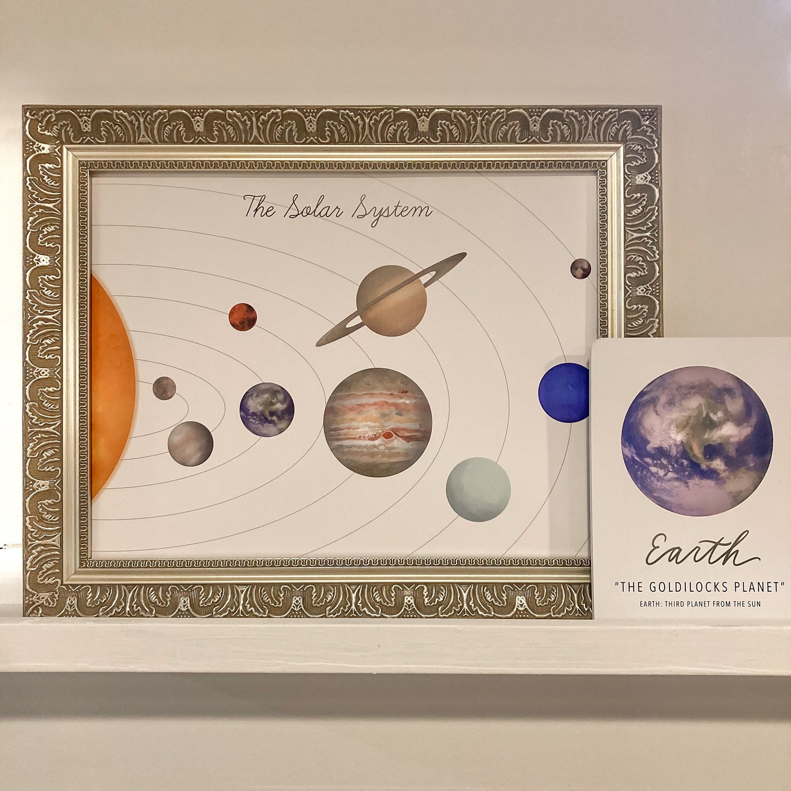 Solar System Poster The Solar System Solar System Decor | Etsy