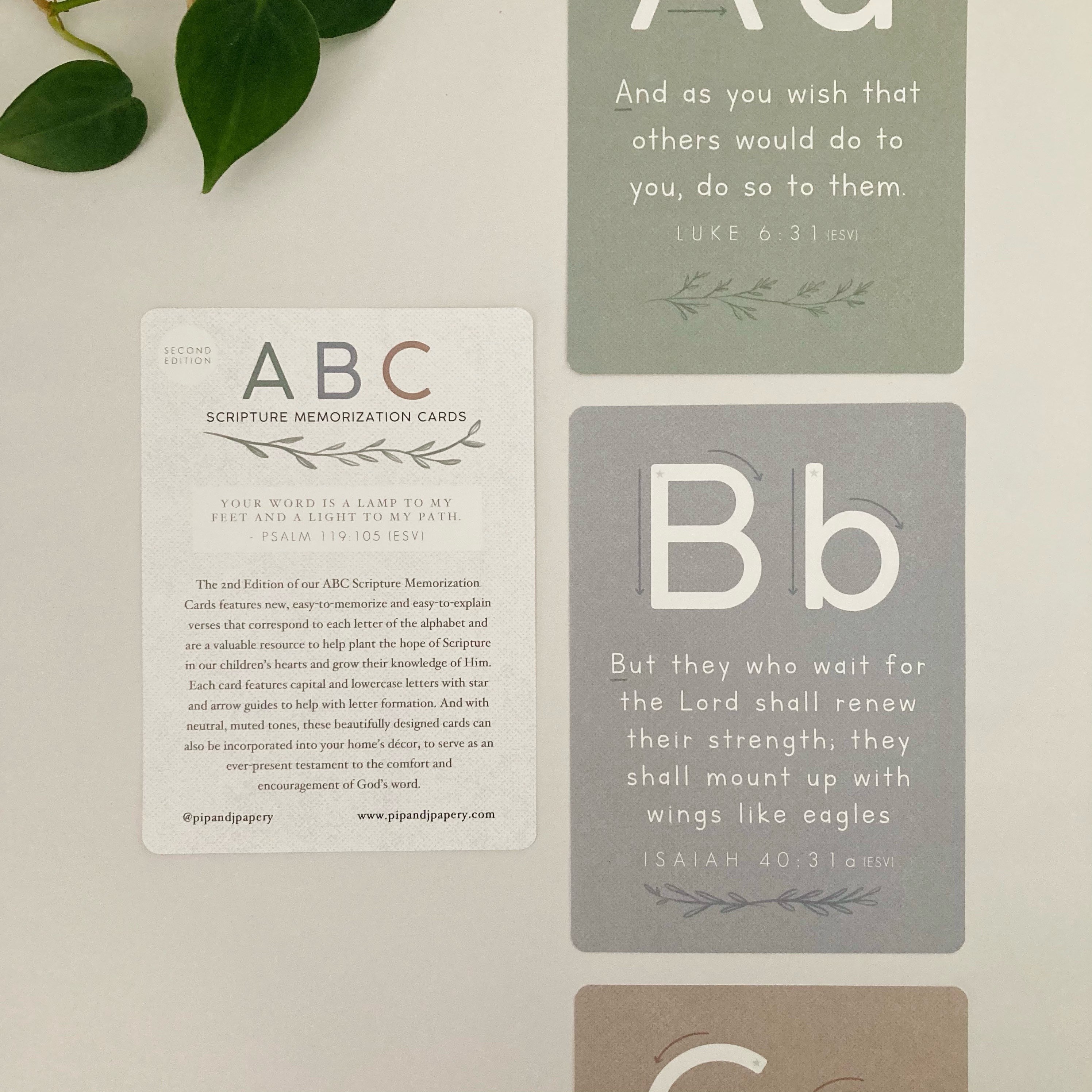 ABC Scripture Cards, 2nd Edition, Bible Verse Flash Cards - Etsy