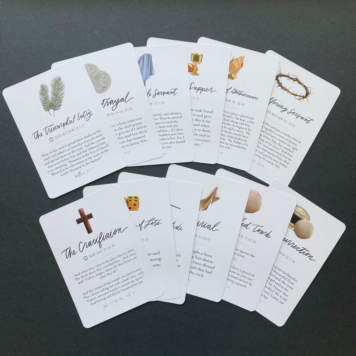Resurrection Cards Easter Story Cards Easter Flash Cards | Etsy
