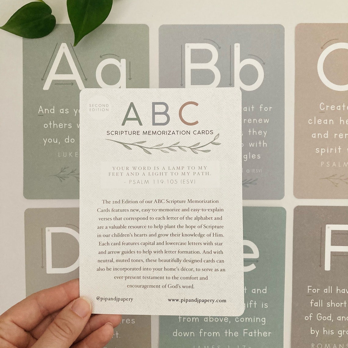 2nd Edition ABC Scripture Memorization Cards, Abc Bible Flash Cards ...
