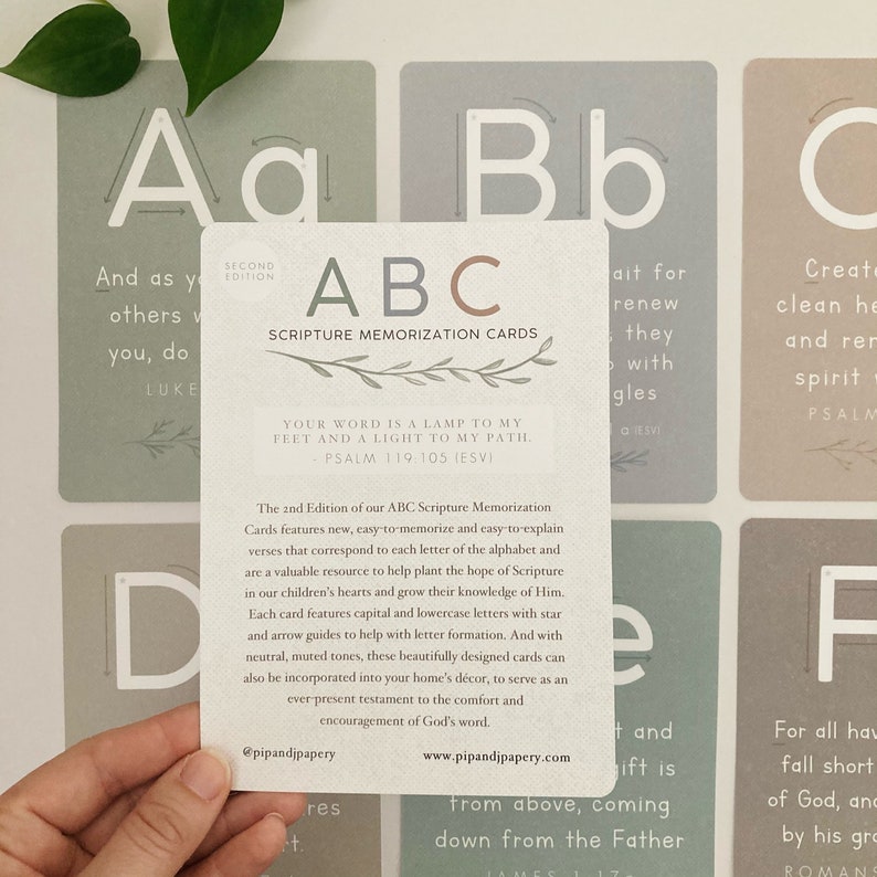 2nd Edition ABC Scripture Memorization Cards Abc Bible Flash - Etsy