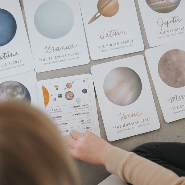 Solar System Flash Cards - Etsy UK