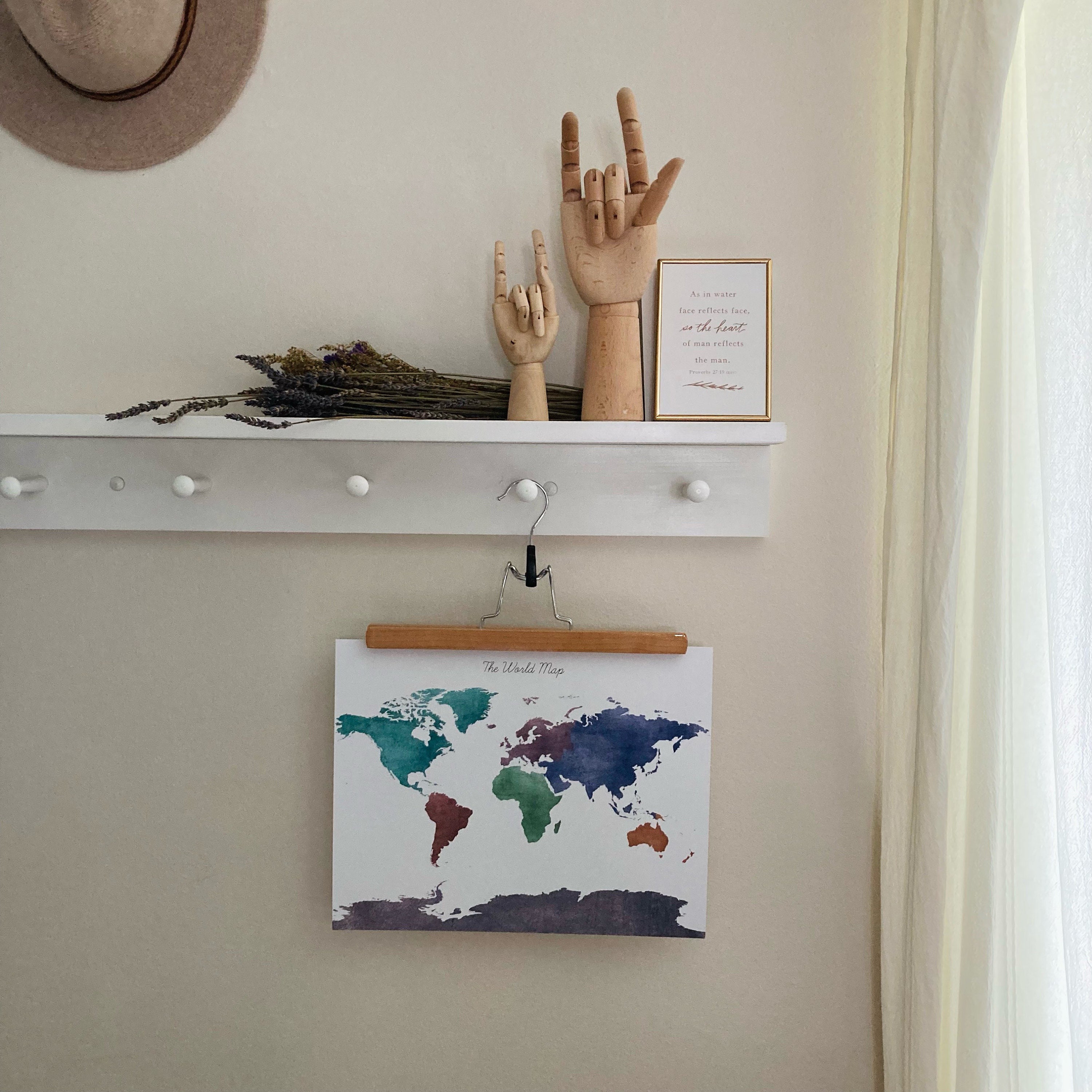 Watercolor World Map Poster – Educational Geography Art - Etsy