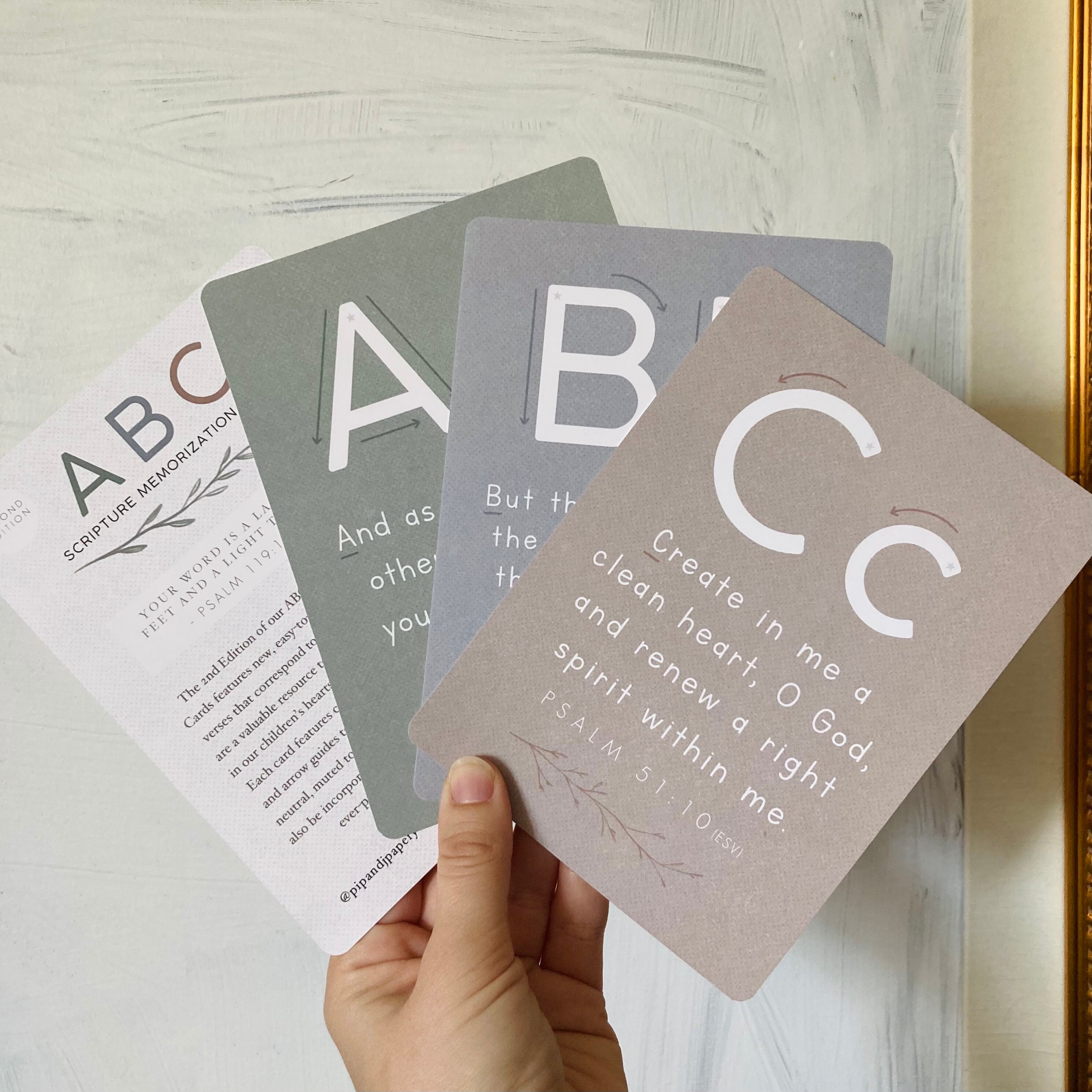 ABC Scripture Cards, 2nd Edition, Bible Verse Flash Cards - Etsy