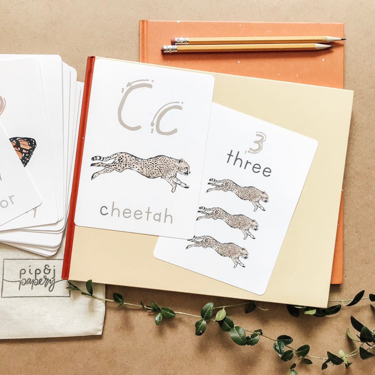 Animal ABC + 123 Flash Cards – Watercolor Illustration (homeschool) - Etsy