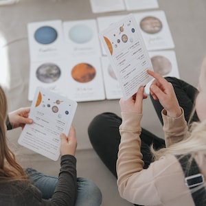 Illustrated Solar System Flash Cards - Solar System Cards - Homeschool ...