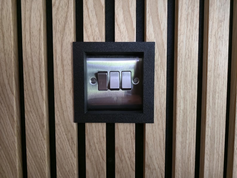 Acoustic Panel Light Switch Surround for Wood Slat Wall Panels - Pre ...