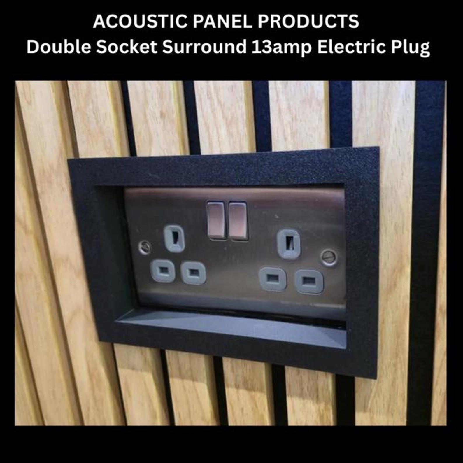 Acoustic Panel Light Switch Surround for Wood Slat Wall Panels - Pre ...