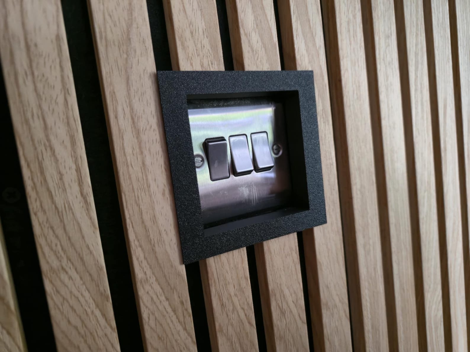 Acoustic Panel Light Switch Surround for Wood Slat Wall Panels - Pre ...