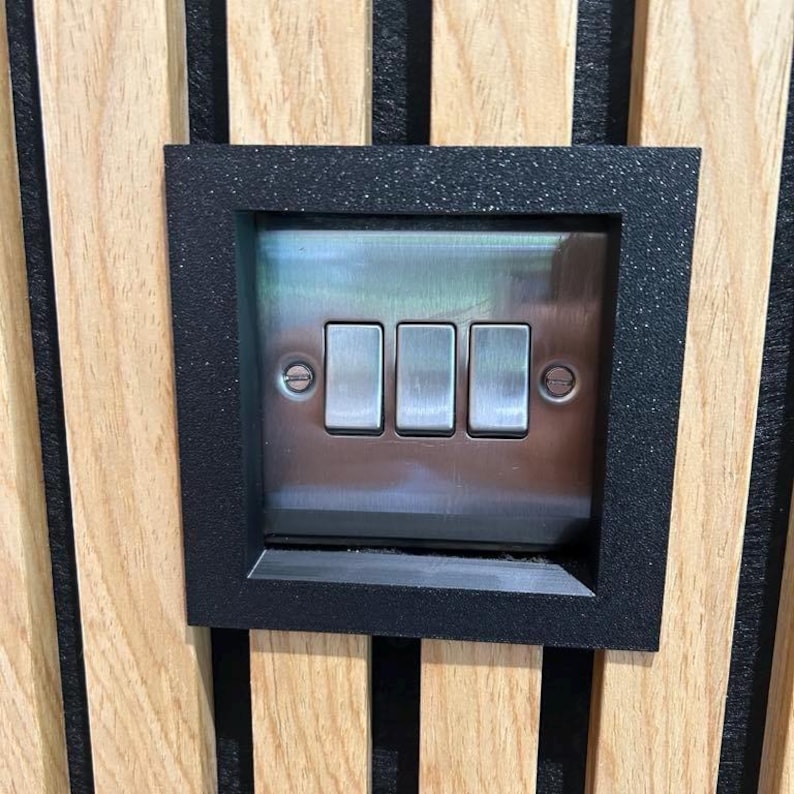 Acoustic Panel Light Switch Surround for Wood Slat Wall Panels - Pre ...