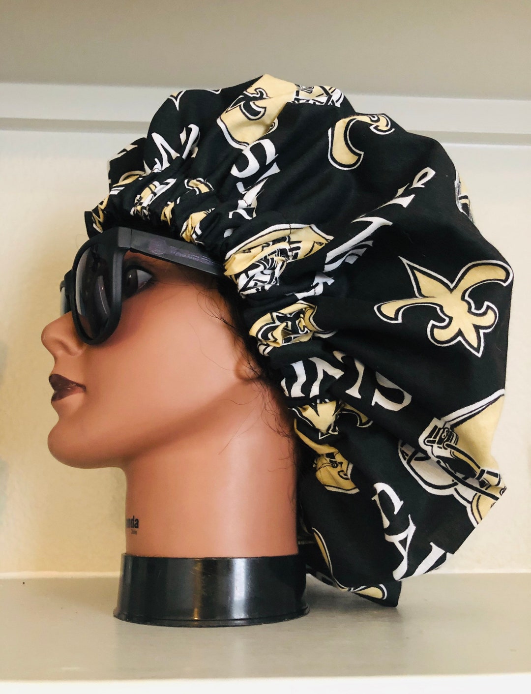Hair Bonnet New Orleans Saints, Sports Team, Bonnet, Hair Accessories ...