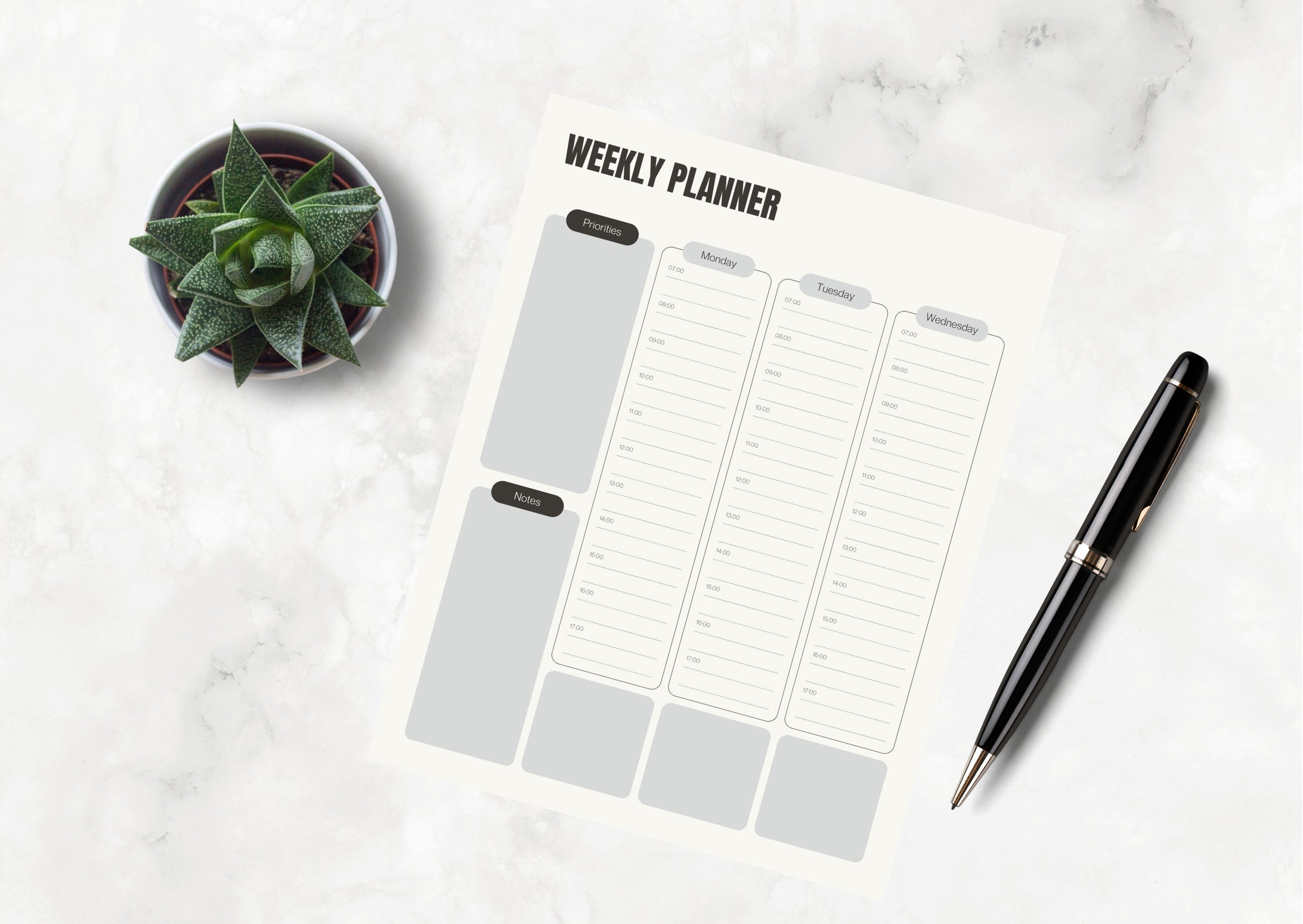 Weekly Planner Bullet Journal Pages Instant Download Printable Planner ...