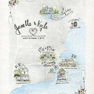 Custom Illustrated Map - Etsy