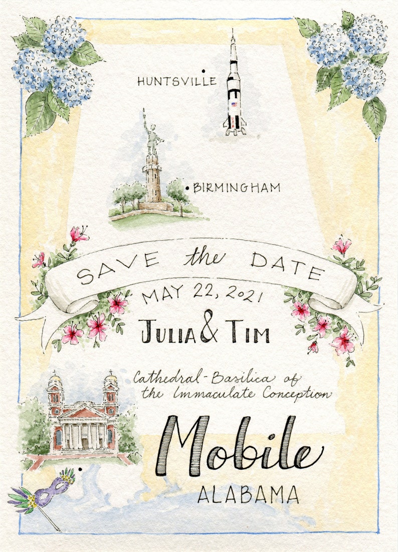 Custom Illustrated Map - Etsy