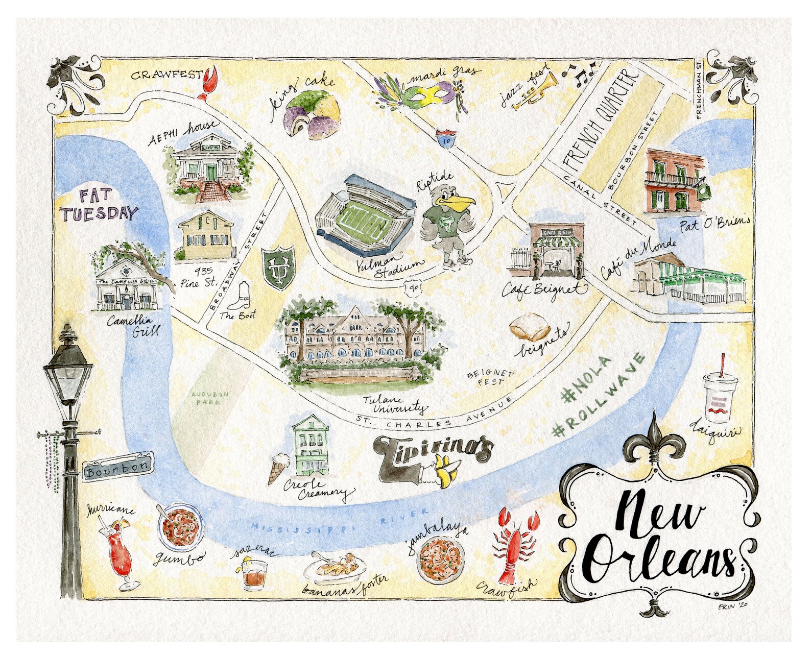 Custom Illustrated Map - Etsy