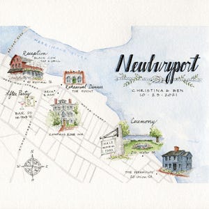 Custom Illustrated Map - Etsy