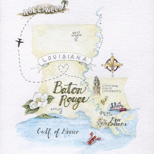 Custom Illustrated Map - Etsy