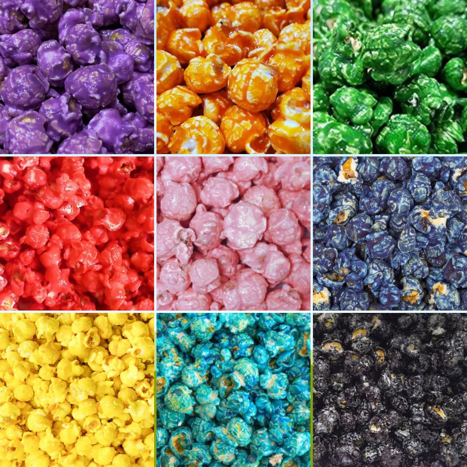 Multiple Colors Candy Coated Flavored Popcorn - Etsy