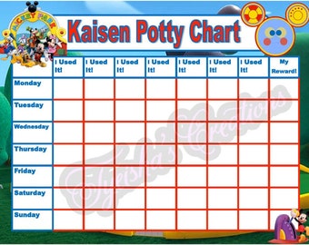 Mickey Mouse Potty Training Chart | Etsy