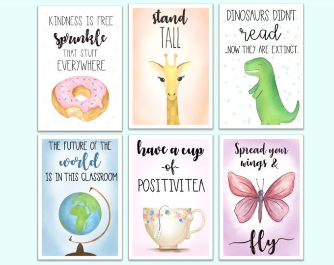 Printable Classroom Posters Positive Quotes / Classroom - Etsy
