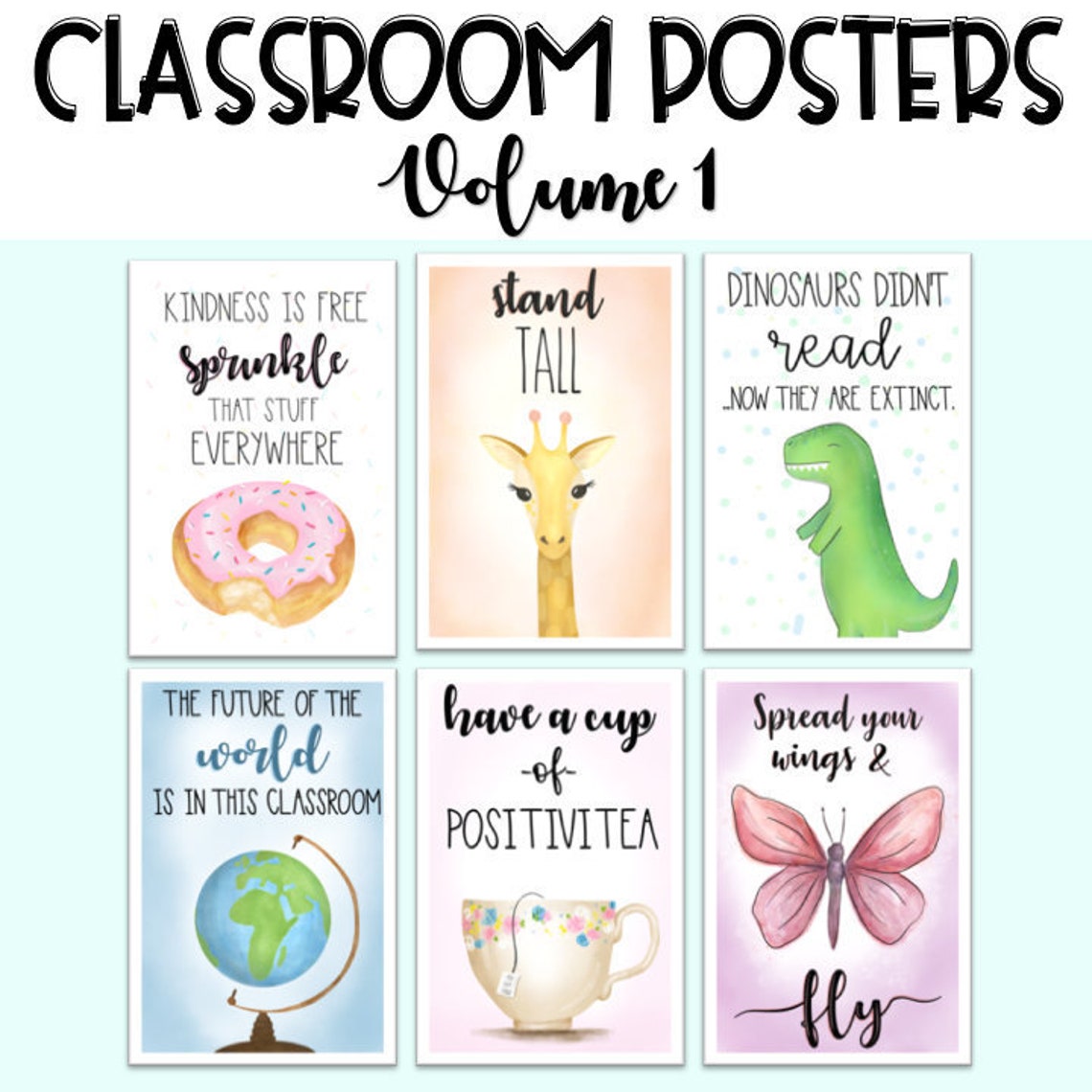 Printable Classroom Posters Positive Quotes / Classroom - Etsy