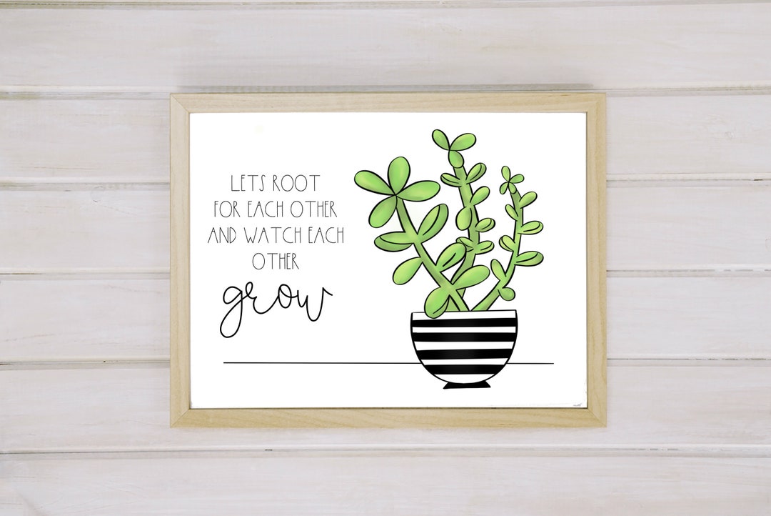 Succulent Digital Art Print Instant Download, Cactus, Quote, Original ...