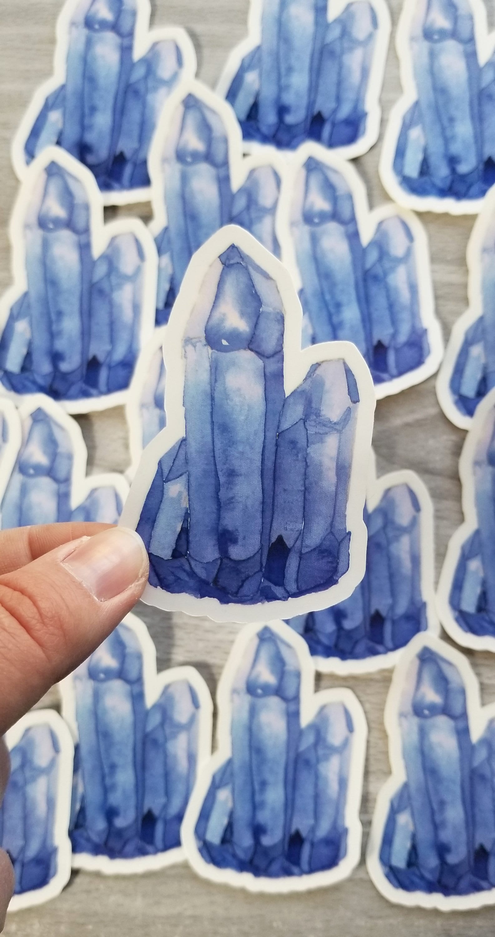 Blue Purple Watercolor Crystal Sticker - Etsy