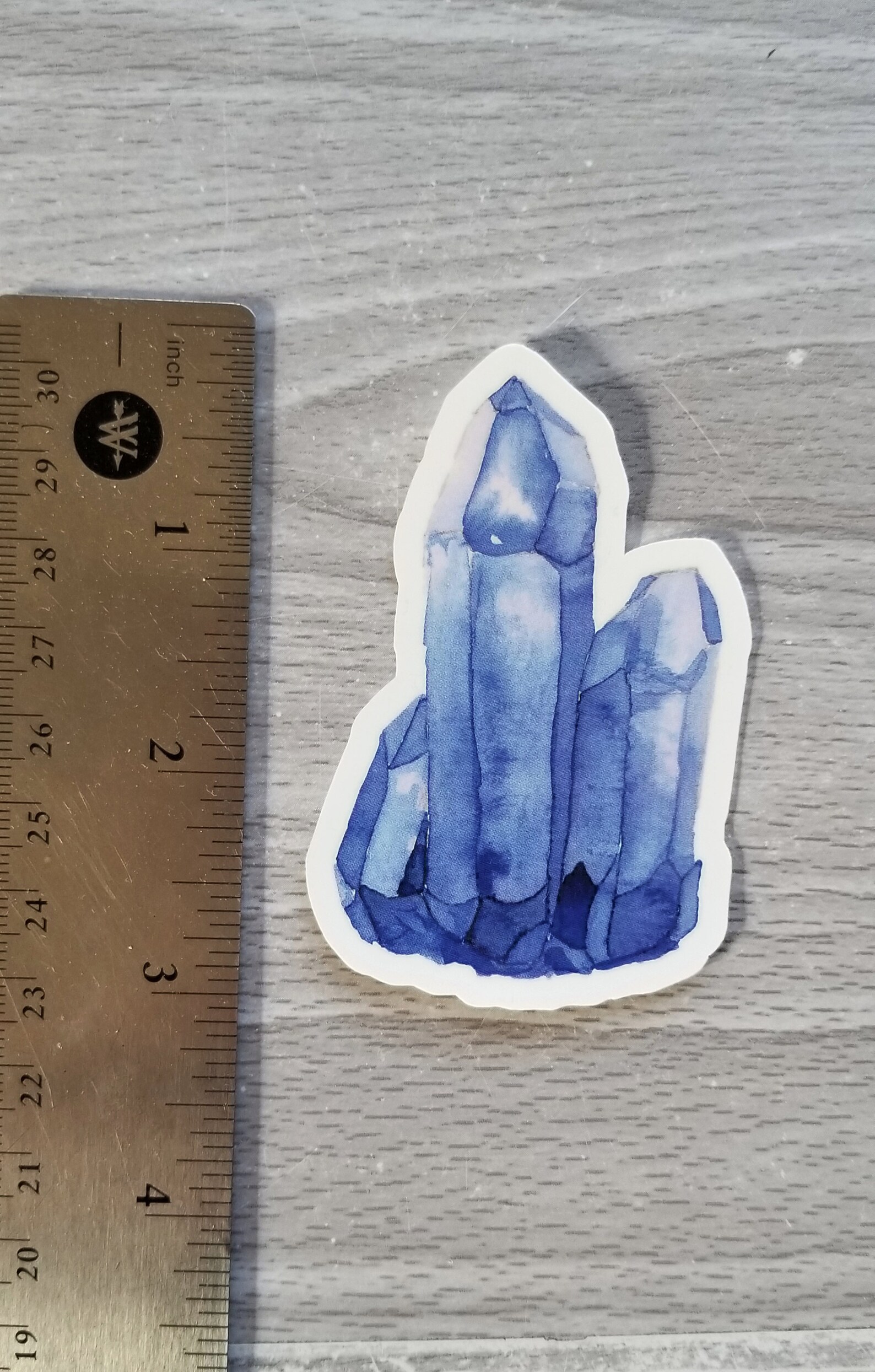 Blue Purple Watercolor Crystal Sticker - Etsy