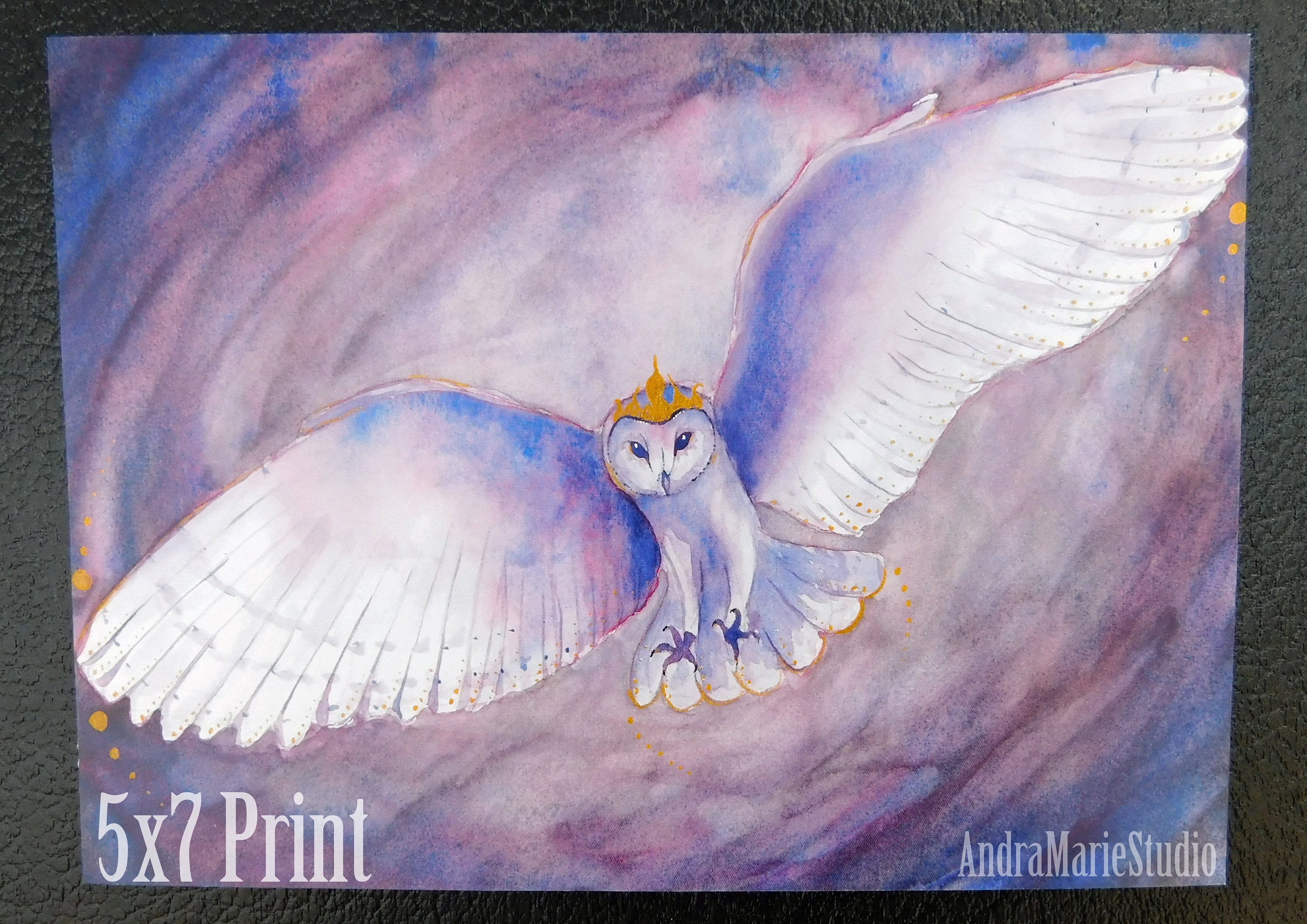 Watercolor Owl Queen Art Print | Etsy