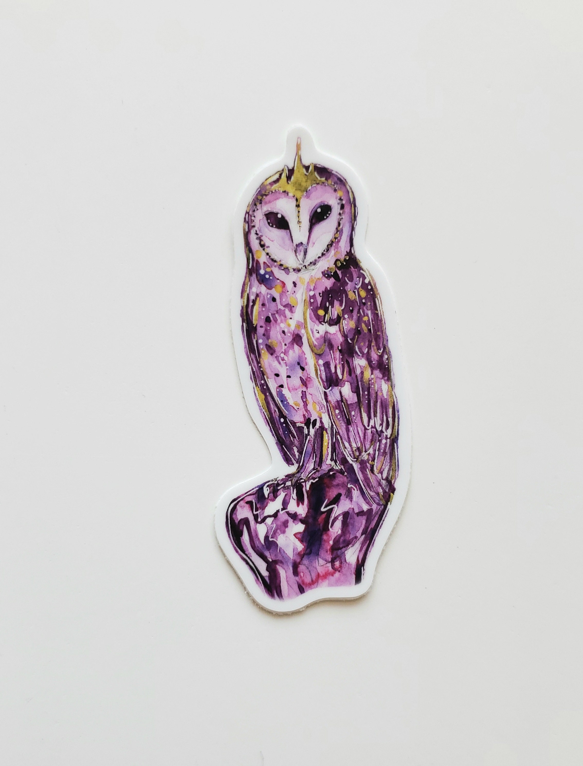 Rose of Ultramarine Watercolor Queen Owl Sticker - Etsy