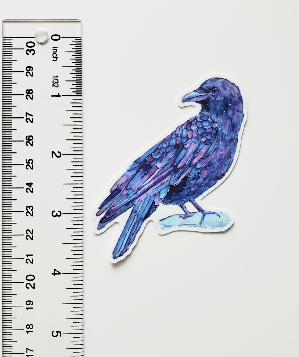 Royal Raven 2 Watercolor Sticker Decal | Etsy