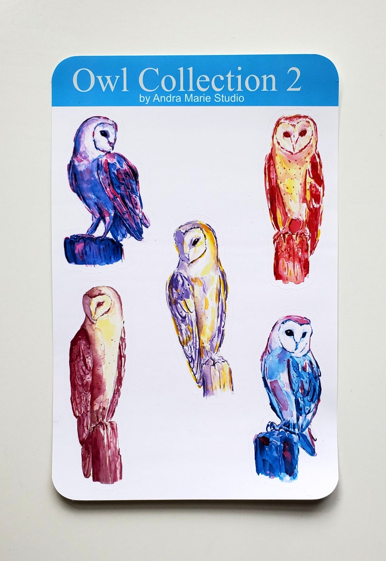 Owl Collection 2 Sticker Sheet - Etsy