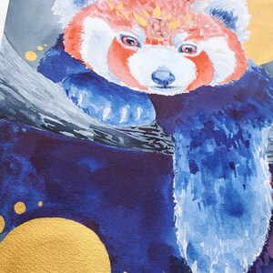 Red Panda Queen Original Watercolor Painting - Etsy