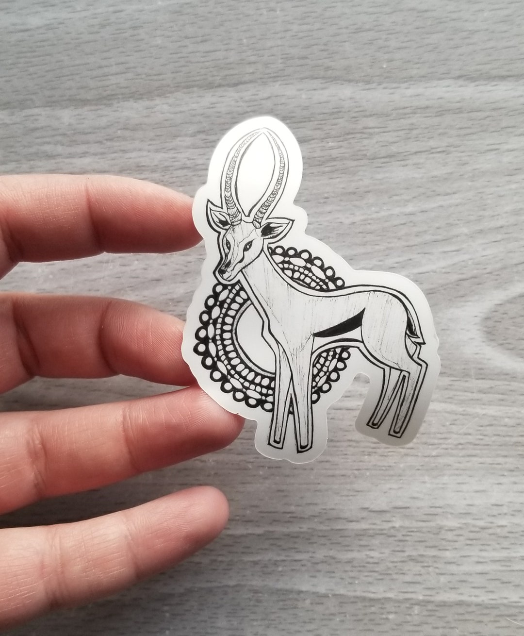 Ink Gazelle Sticker, Animal Sticker for Water Bottles - Etsy