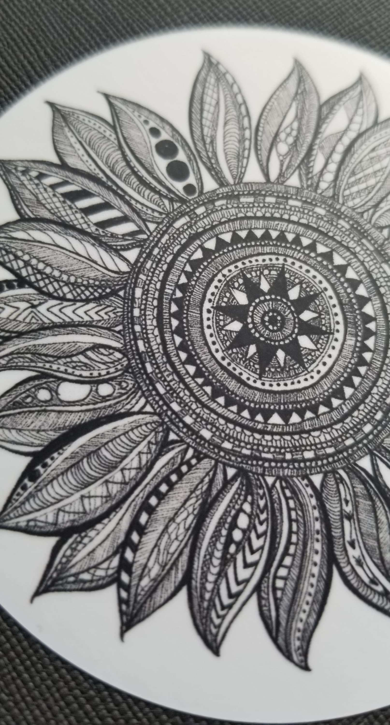 Zentangle Sunflower Sticker | Etsy