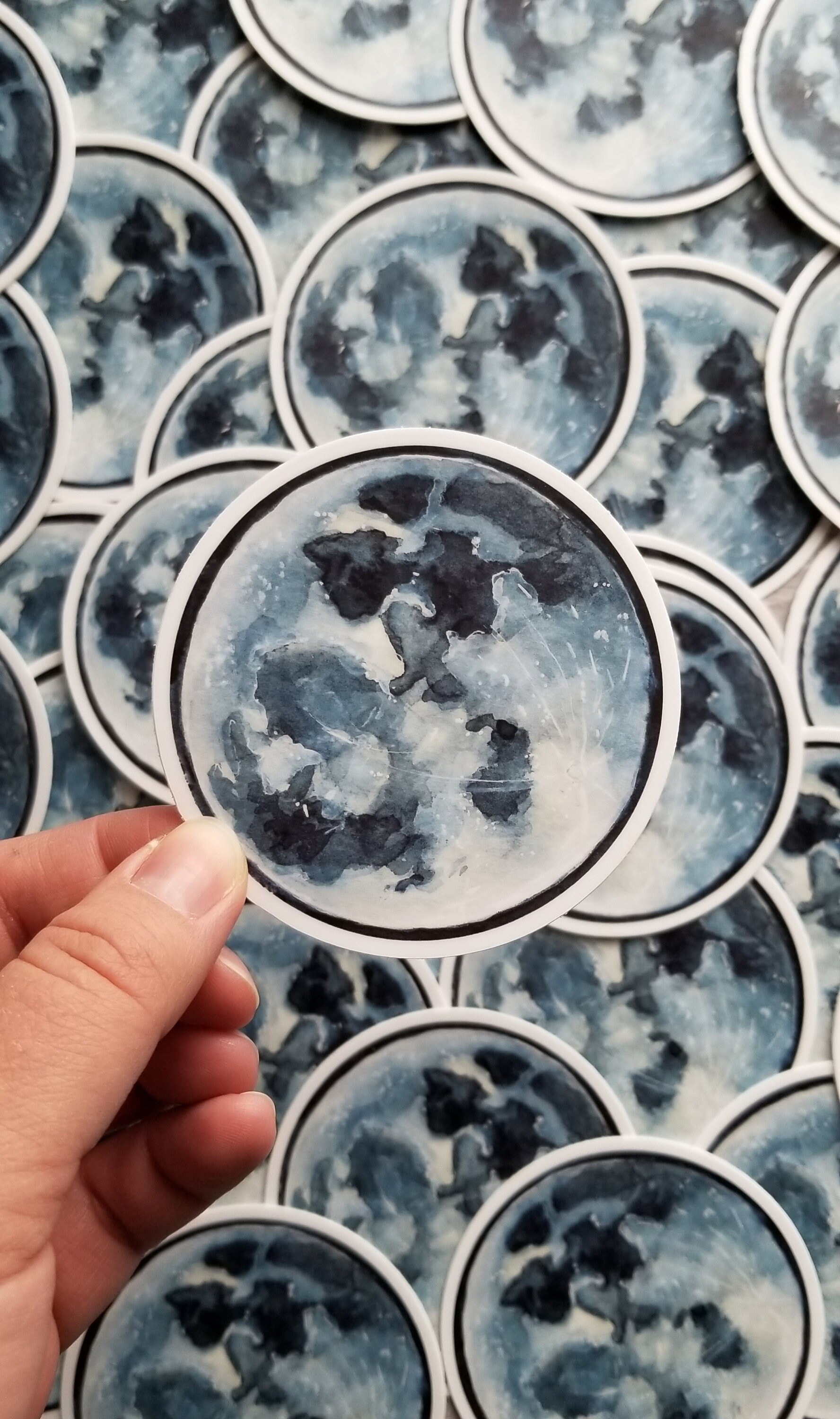 Full Moon Vinyl Sticker - Etsy