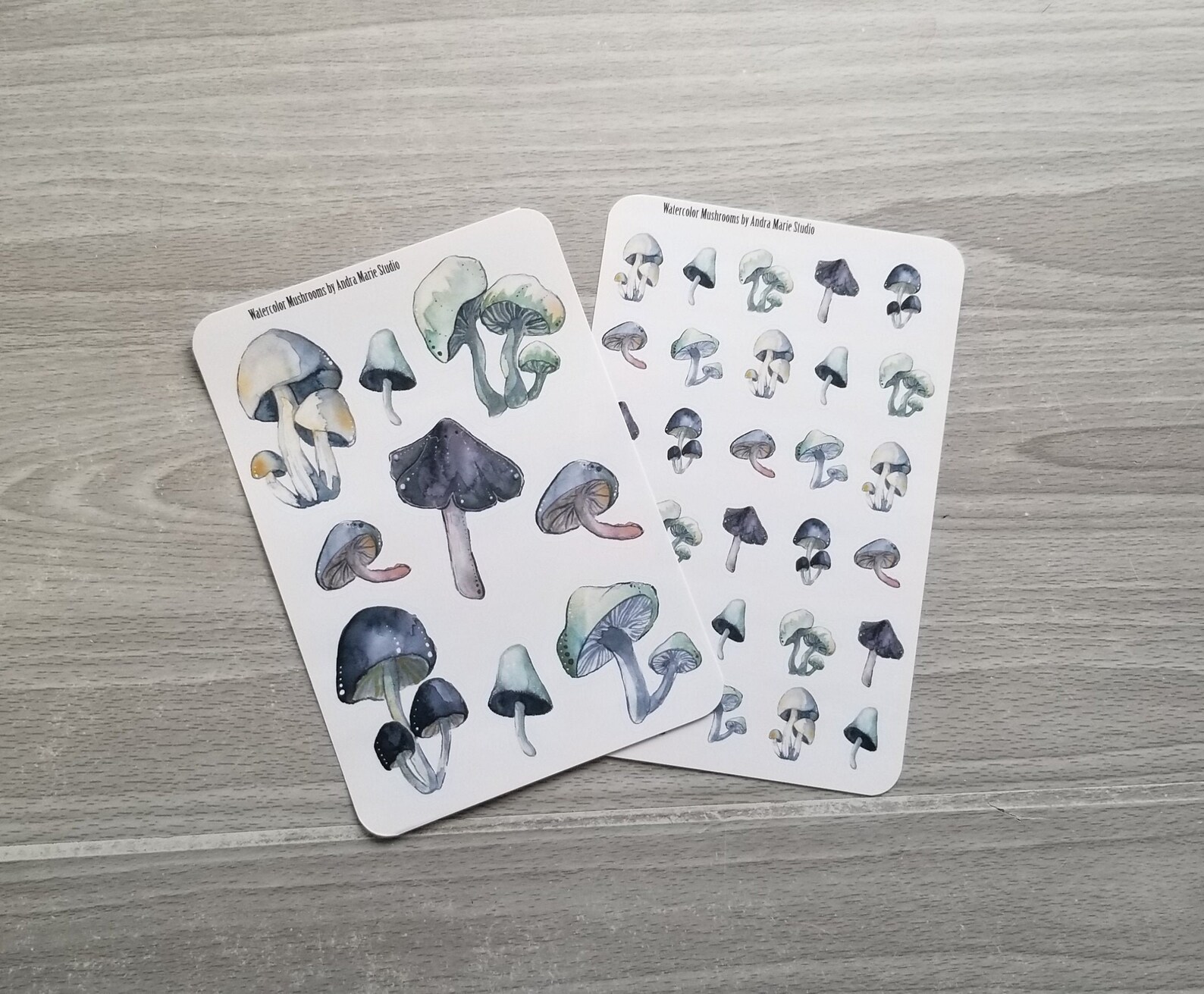 Watercolor Mushroom Sticker Sheet | Etsy
