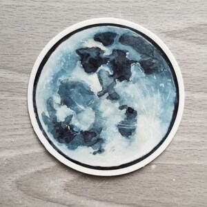 Full Moon Vinyl Sticker - Etsy