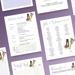 Printable Essential Oils Notebook Binder Planner | Essential Oil Recipe ...