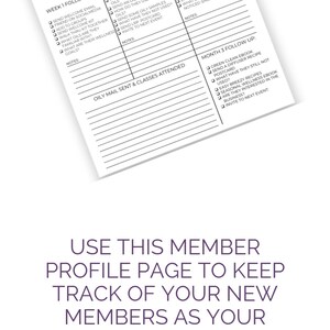 Crystal and Violets Printable Member Profile - Etsy
