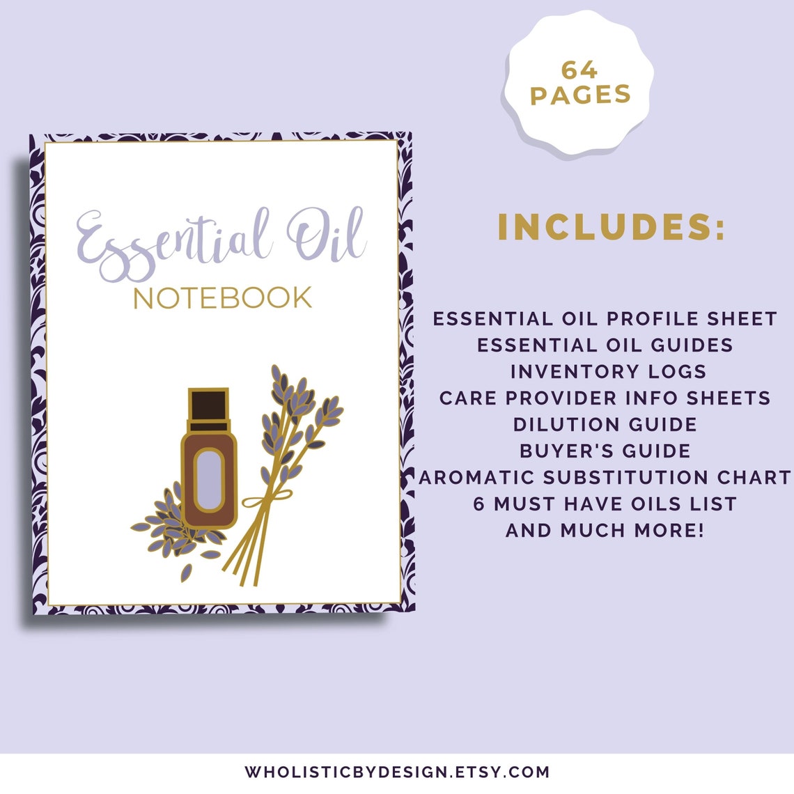 Printable Essential Oils Notebook Binder Planner Essential Oil Recipe ...