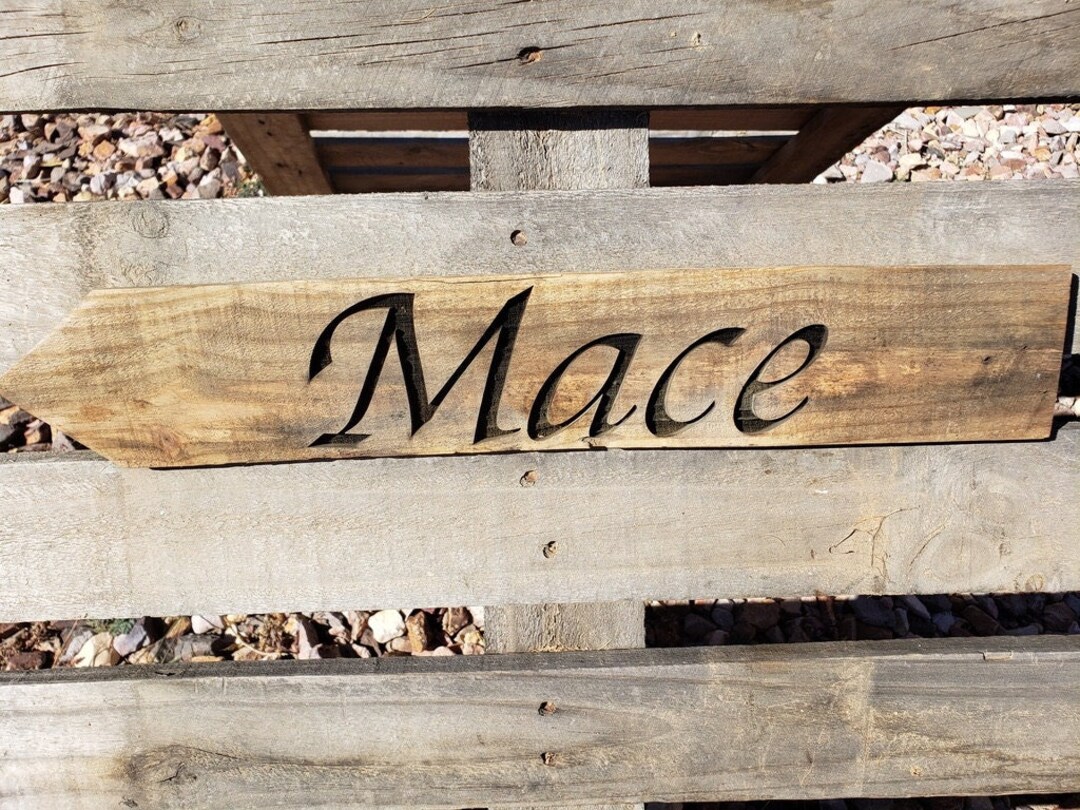 Rustic Name Sign Engraved Name Rustic Pointed Sign Name - Etsy