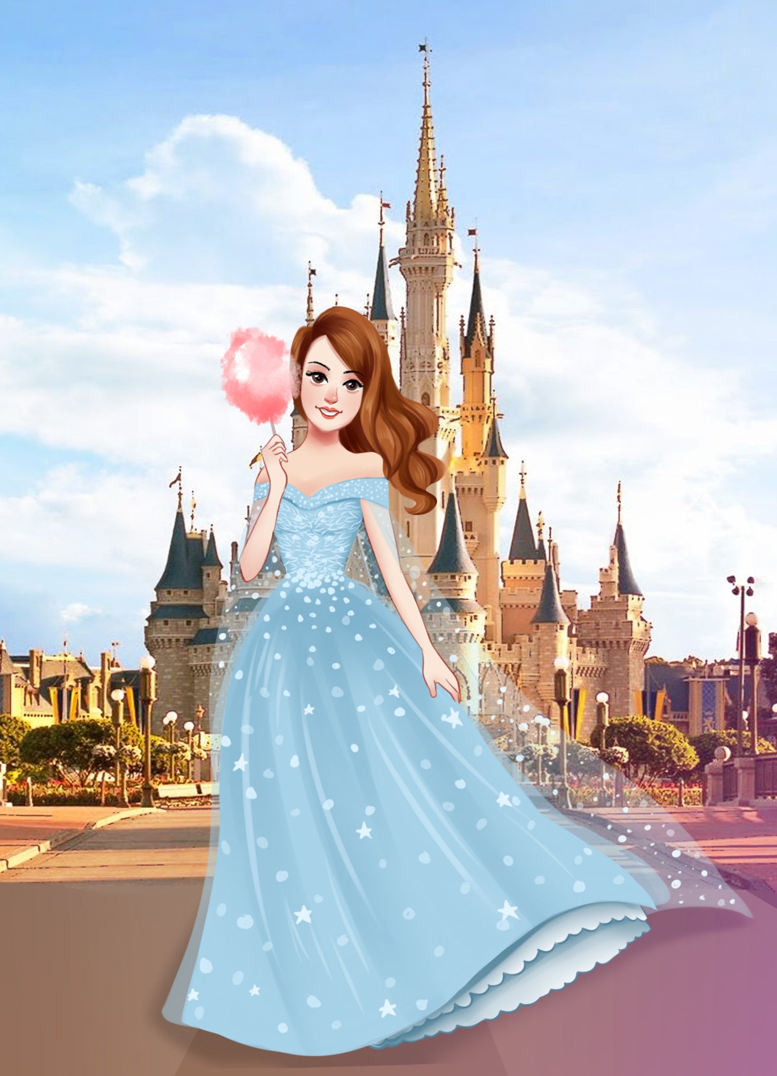 Custom Cartoon Portrait / Custom Disney Portrait in My Disney - Etsy